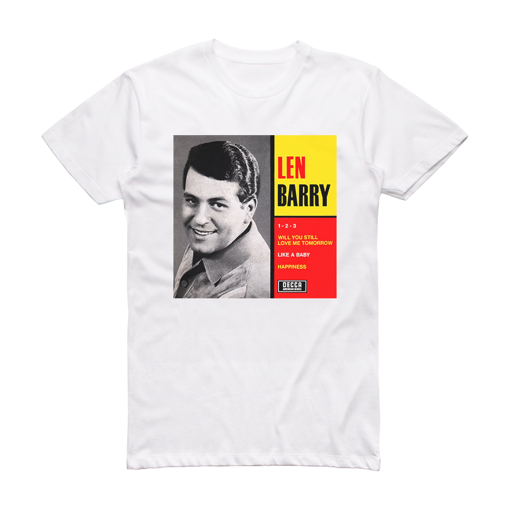 Len Barry 1 2 3 Album Cover T-Shirt White – ALBUM COVER T-SHIRTS
