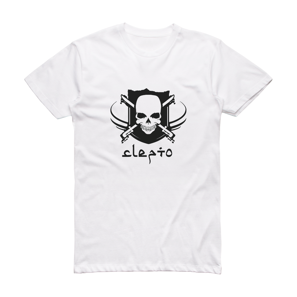 Clepto Acousticide Album Cover T Shirt White Album Cover T Shirts