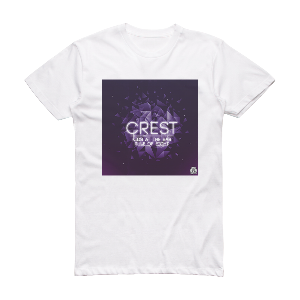 Kids at the Bar Crest Album Cover T-Shirt White – ALBUM COVER T-SHIRTS