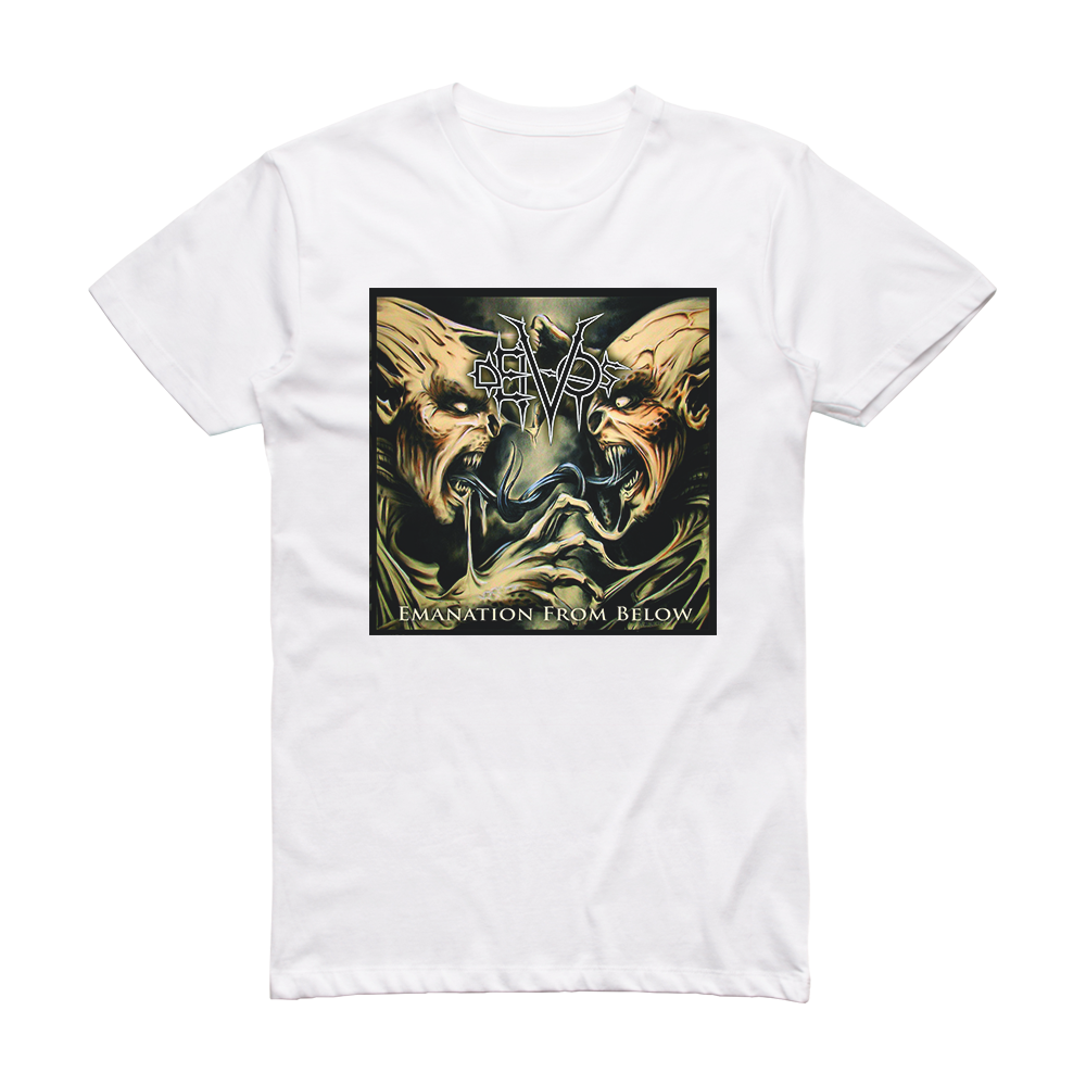 Deivos Emanation From Below Album Cover T-Shirt White – ALBUM COVER T-SHIRTS