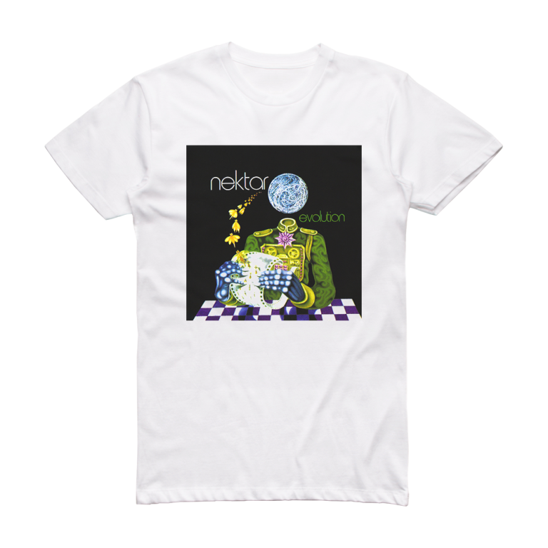 Nektar Evolution Album Cover T-Shirt White – ALBUM COVER T-SHIRTS