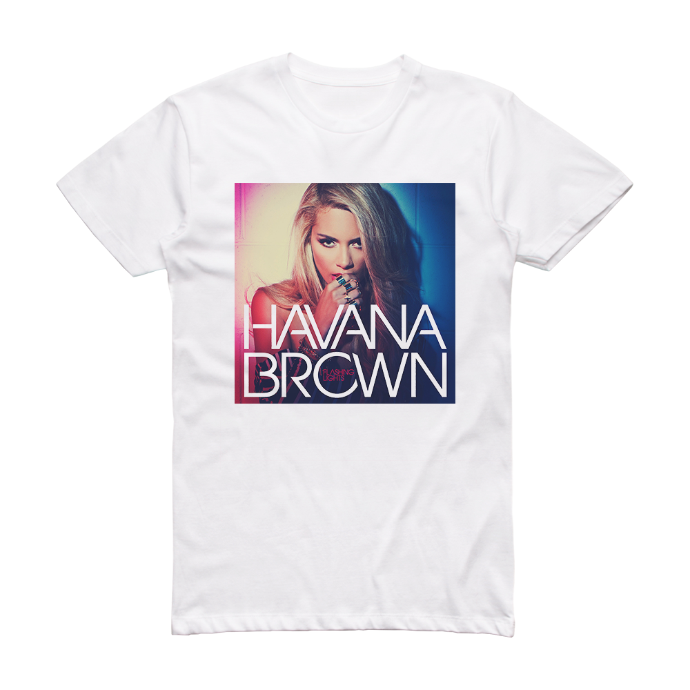 Havana Brown Flashing Lights Album Cover T-Shirt White – ALBUM COVER T ...