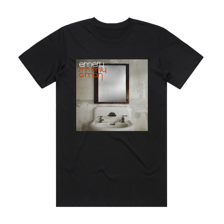 Emery Im Only A Man Album Cover T-Shirt Black – ALBUM COVER T-SHIRTS