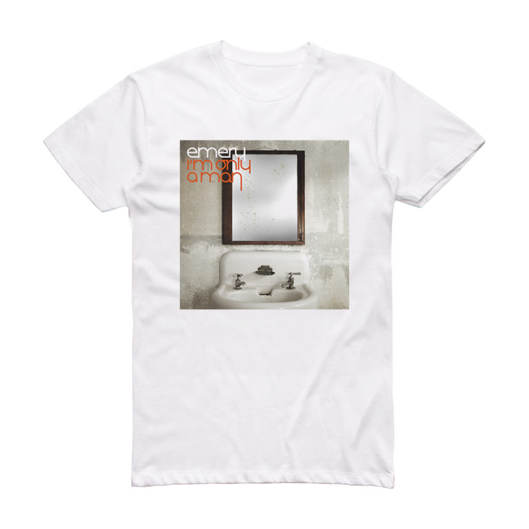 Emery Im Only A Man Album Cover T-Shirt White – ALBUM COVER T-SHIRTS