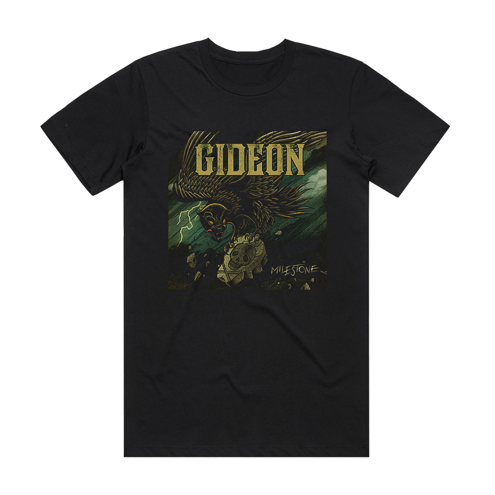 Gideon Milestone Album Cover T-Shirt Black – ALBUM COVER T-SHIRTS