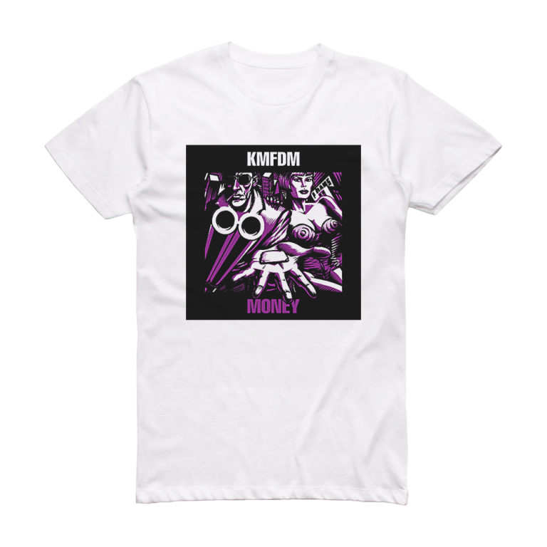 KMFDM Money Album Cover T-Shirt White – ALBUM COVER T-SHIRTS