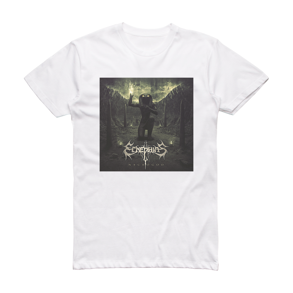 Ecnephias Necrogod Album Cover T-Shirt White – ALBUM COVER T-SHIRTS