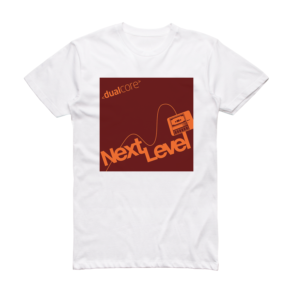 Dual Core Next Level Album Cover T-Shirt White – ALBUM COVER T-SHIRTS