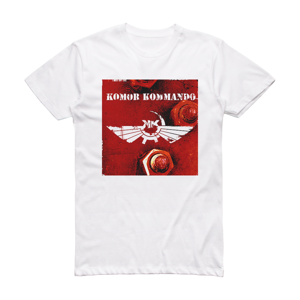 Komor Kommando Oil Steel Rhythm Album Cover T-Shirt White – ALBUM COVER ...