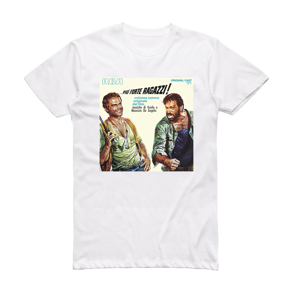 Guido e Maurizio De Angelis Pi Forte Ragazzi Album Cover T-Shirt White ...