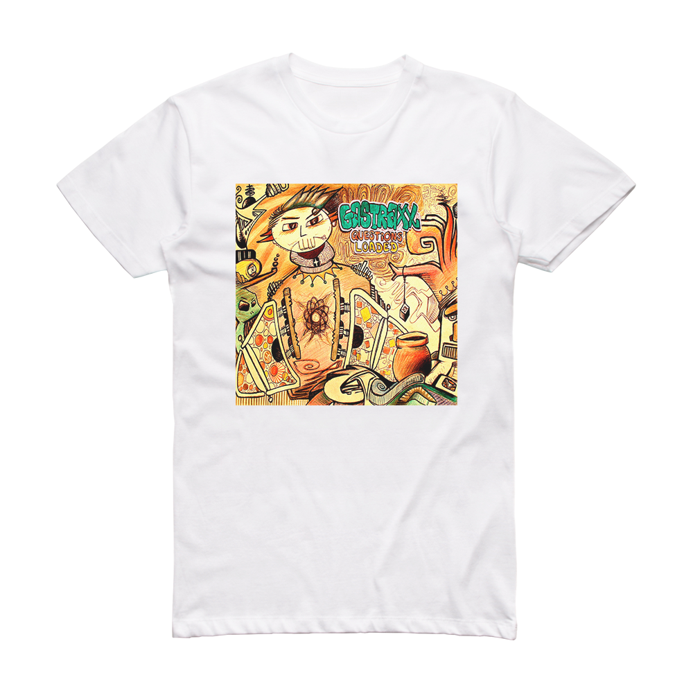 GastraxX Questions Loaded Album Cover T-Shirt White – ALBUM COVER T-SHIRTS