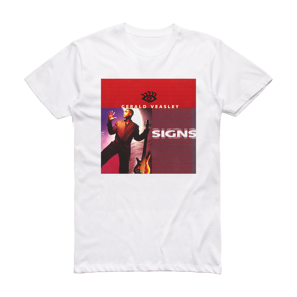 Gerald Veasley Signs Album Cover T-Shirt White – ALBUM COVER T-SHIRTS