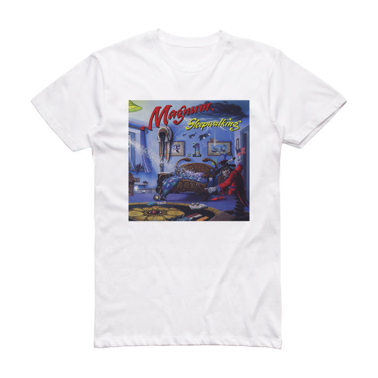 Magnum Sleepwalking Album Cover T-Shirt White – ALBUM COVER T-SHIRTS