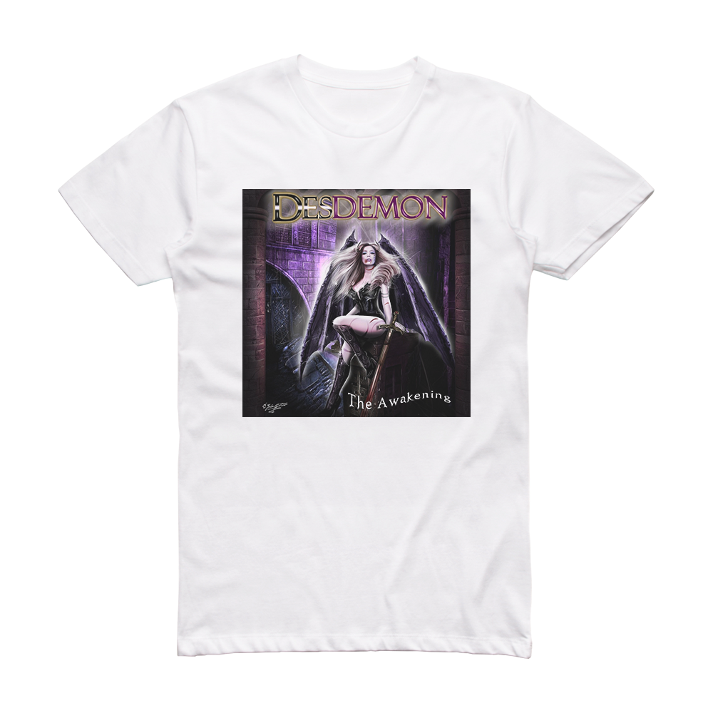 DesDemon The Awakening Album Cover T-Shirt White – ALBUM COVER T-SHIRTS