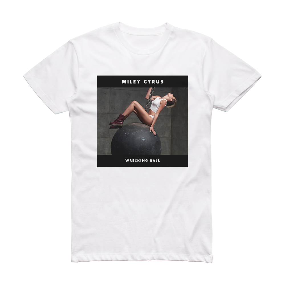 Miley Cyrus Wrecking Ball Album Cover T-Shirt White – ALBUM COVER T-SHIRTS Miley Cyrus Wrecking Ball Album Cover T-Shirt White – ALBUM COVER T-SHIRTS