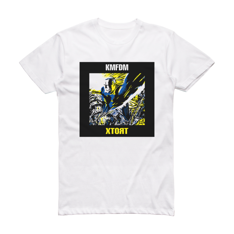 Kmfdm Xtort Album Cover T Shirt White Album Cover T Shirts