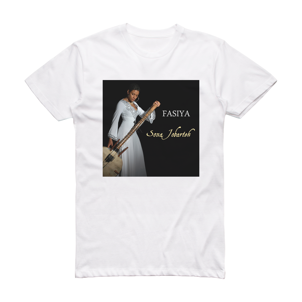 Sona Jobarteh Fasiya Album Cover T-Shirt White – ALBUM COVER T-SHIRTS