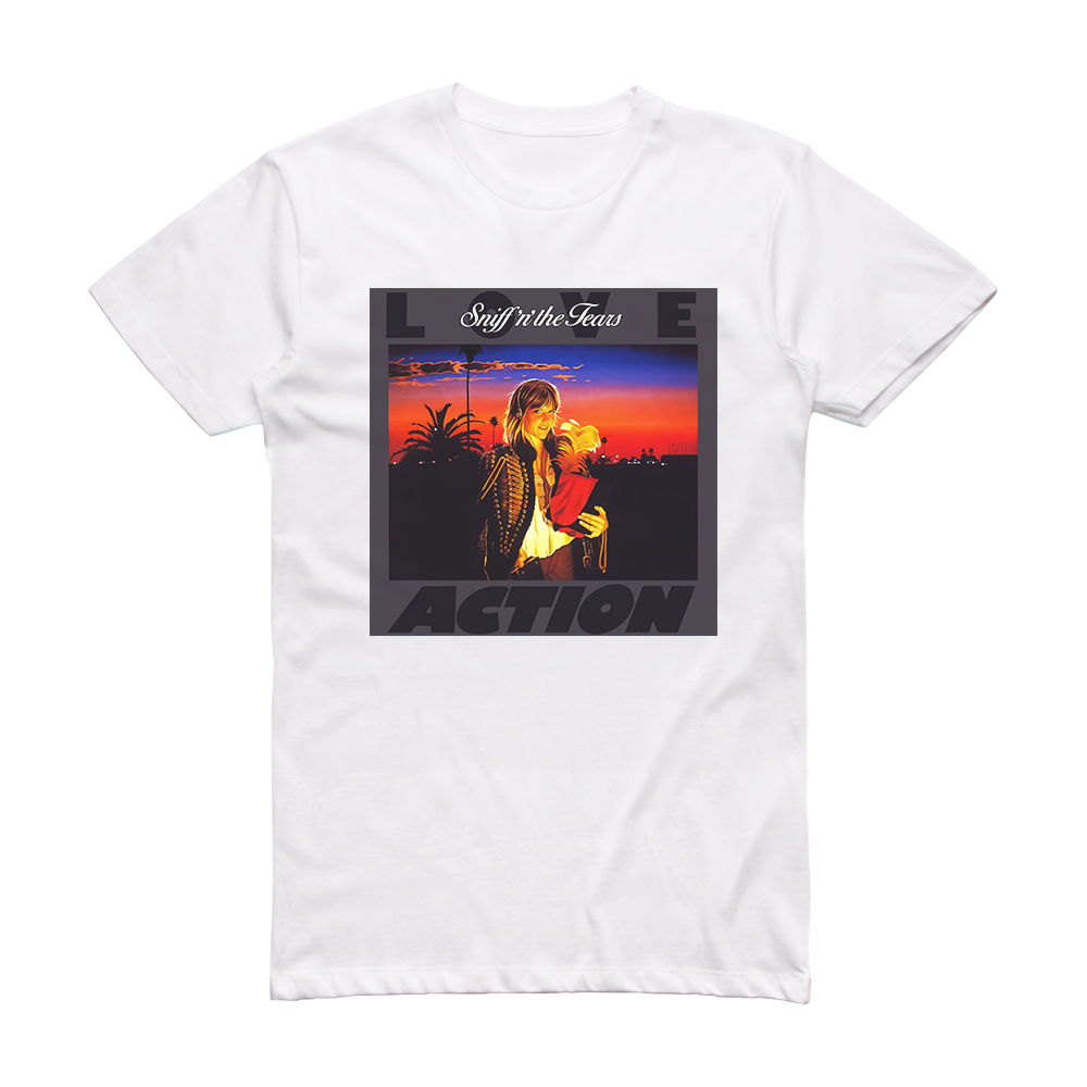 Sniff n the Tears Love Action Album Cover T-Shirt White – ALBUM COVER T ...