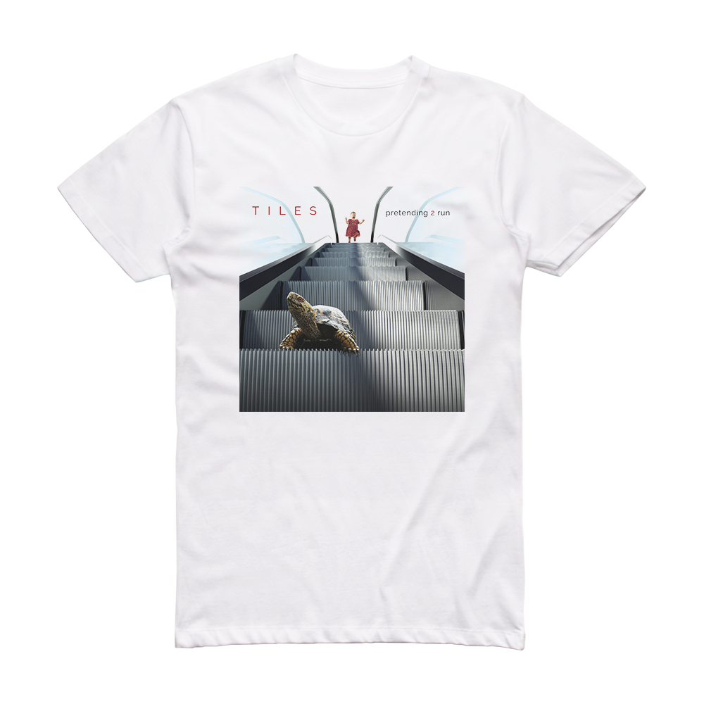 Tiles Pretending 2 Run Album Cover T-Shirt White – ALBUM COVER T-SHIRTS