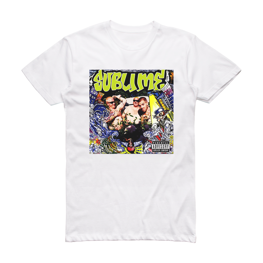 Sublime Second Hand Smoke Album Cover T-Shirt White – ALBUM COVER T-SHIRTS